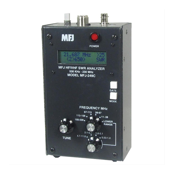 MFJ -249C INSTRUCTION MANUAL Pdf Download | ManualsLib