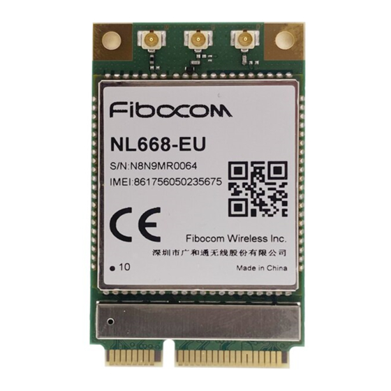 FIBOCOM NL668-EAU-MINIPCIE-10 USER MANUAL Pdf Download | ManualsLib