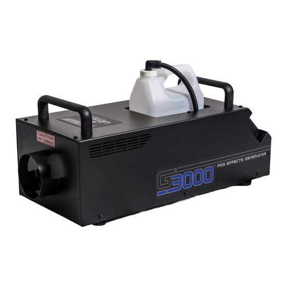 ULTRATEC G3000 MEGA FOG BURST OPERATOR'S MANUAL Pdf Download | ManualsLib