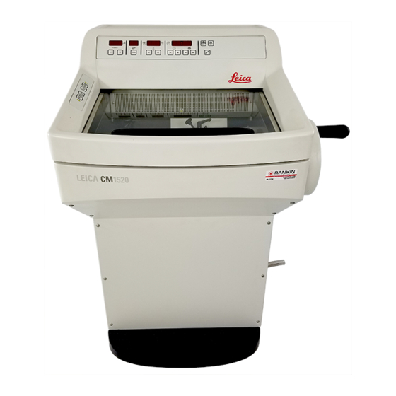 LEICA CM1520 INSTRUCTIONS FOR USE MANUAL Pdf Download | ManualsLib