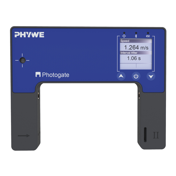 PHYWE COBRA SMARTSENSE DUAL PHOTOGATE OPERATING INSTRUCTIONS Pdf ...