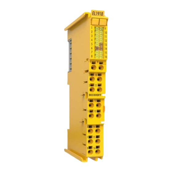 BECKHOFF TWINSAFE EL1918 OPERATING INSTRUCTIONS MANUAL Pdf Download ...