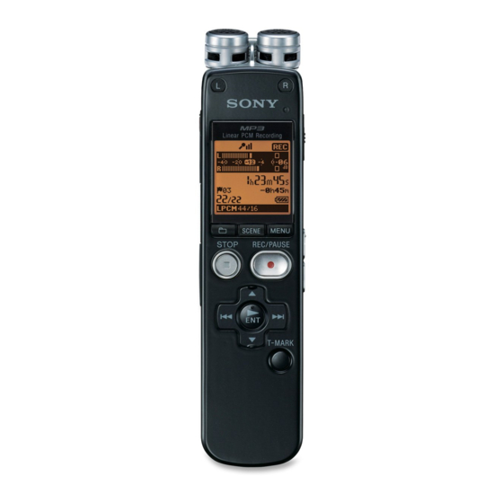 SONY ICD-SX712 VOICE RECORDER OPERATING INSTRUCTIONS MANUAL | ManualsLib