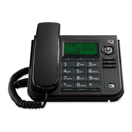 GE 29581FE1 TELEPHONE SPECIFICATIONS | ManualsLib
