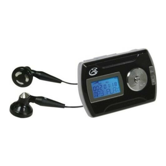 GPX MW3836 MP3 PLAYER SPECIFICATIONS | ManualsLib