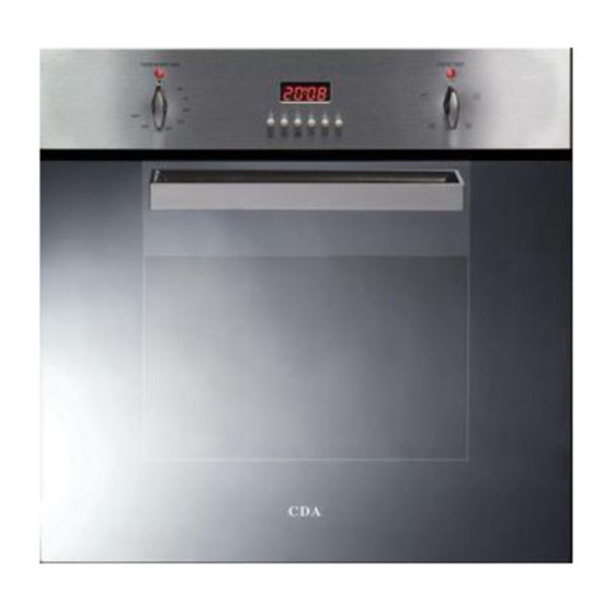 CDA SC220L SERIES OVEN MANUAL FOR INSTALLATION, USE AND MAINTENANCE ...