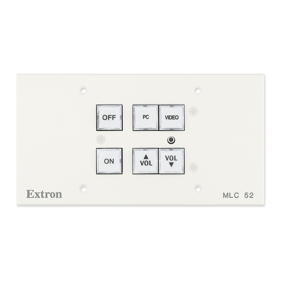 EXTRON ELECTRONICS MEDIALINK CONTROLLERS MLC 52 RS EU CONTROLLER ...