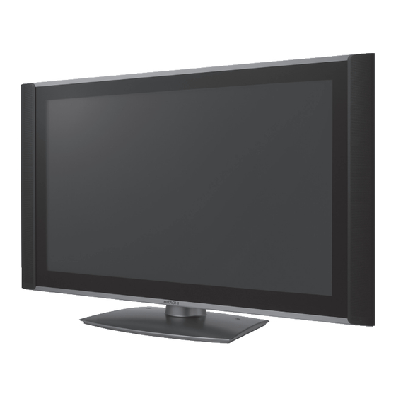 HITACHI COLOR PLASMA TELEVISION 42PD9800TA PLASMA TV USER MANUAL ...