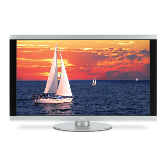 NEC M40-2-AV FLAT PANEL TV SPECIFICATIONS | ManualsLib