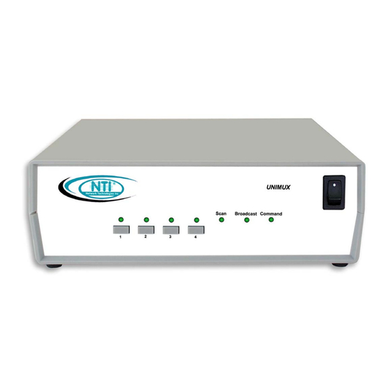 NETWORK TECHNOLOGIES NTI UNIMUX UNIMUX-USBV-4 SWITCH INSTALLATION AND ...