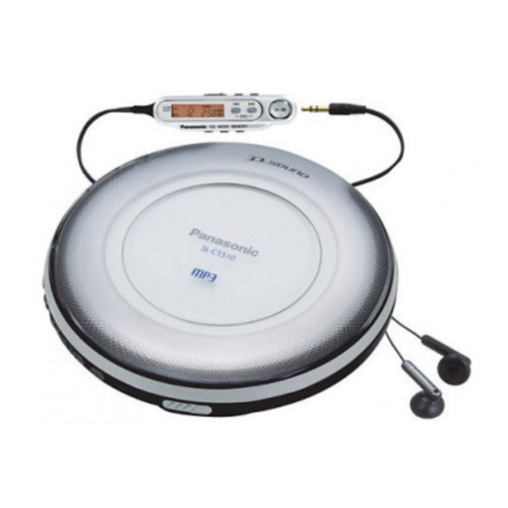 PANASONIC SL-CT510 CD PLAYER OPERATING INSTRUCTIONS MANUAL | ManualsLib