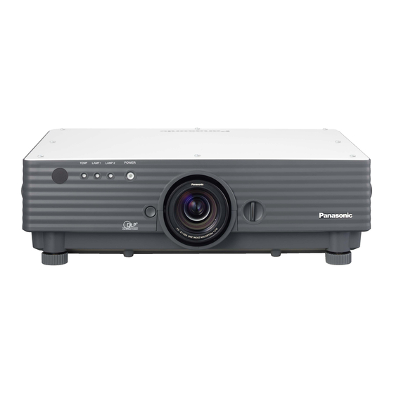 PANASONIC PT-D5500E PROJECTOR OPERATING INSTRUCTIONS MANUAL | ManualsLib