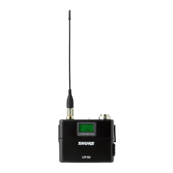 SHURE UR1M QUICK START MANUAL Pdf Download | ManualsLib