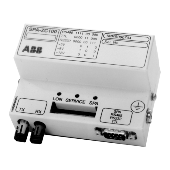 ABB LON SPA-ZC 100 INSTALLATION MANUAL Pdf Download | ManualsLib