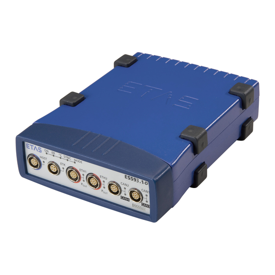 ETAS ES593.1-D USER MANUAL Pdf Download | ManualsLib