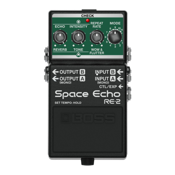 BOSS RE-2 OWNER'S MANUAL Pdf Download | ManualsLib