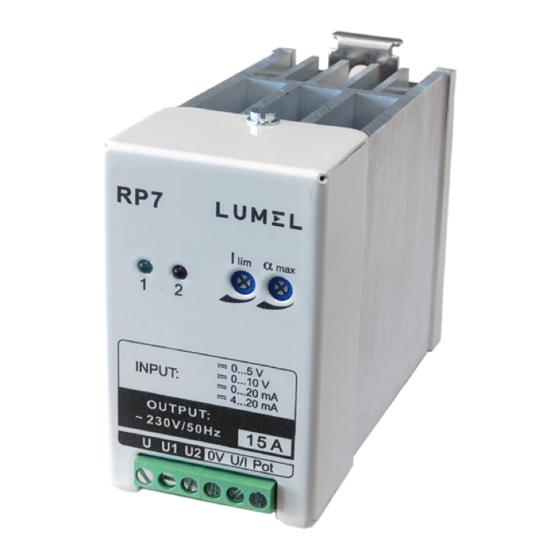 LUMEL RP7 USER MANUAL Pdf Download | ManualsLib