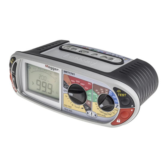 MEGGER MFT1741 USER MANUAL Pdf Download | ManualsLib