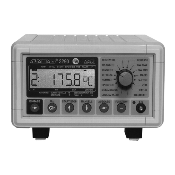 AHLBORN ALMEMO 3290-8 V5 OPERATING INSTRUCTIONS MANUAL Pdf Download ...