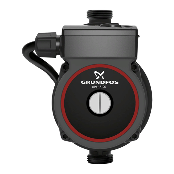 GRUNDFOS UPA 15-90 INSTRUCTIONS MANUAL Pdf Download | ManualsLib