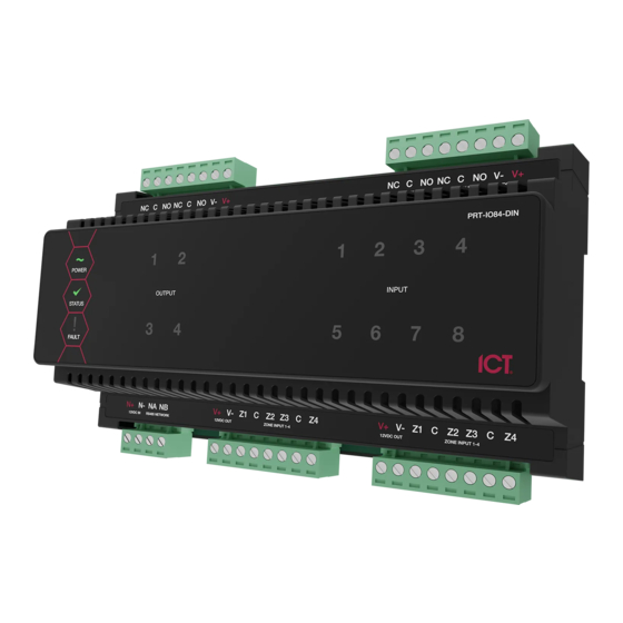 ICT PRT-IO84-DIN INSTALLATION MANUAL Pdf Download | ManualsLib