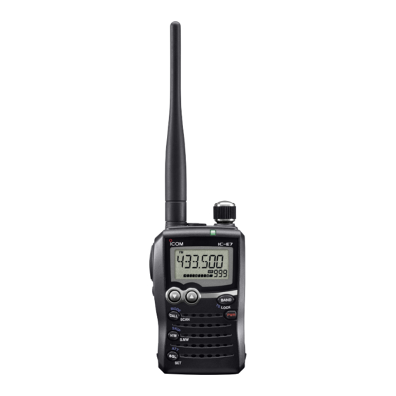 ICOM IC-E7 INSTRUCTION MANUAL Pdf Download | ManualsLib