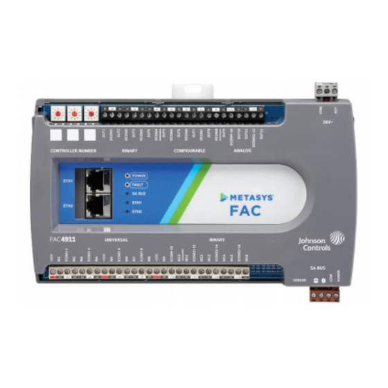 JOHNSON CONTROLS FAC4911 INSTALLATION MANUAL Pdf Download | ManualsLib