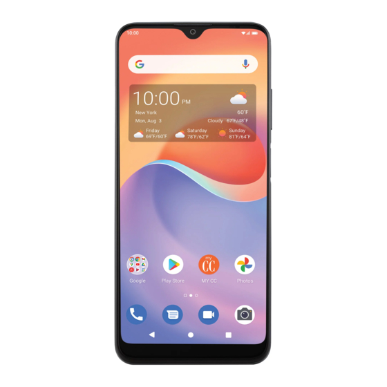 CONSUMER CELLULAR ZMAX 11 QUICK START MANUAL Pdf Download | ManualsLib