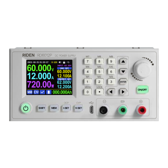 RIDEN RD6012P INSTRUCTIONS MANUAL Pdf Download | ManualsLib