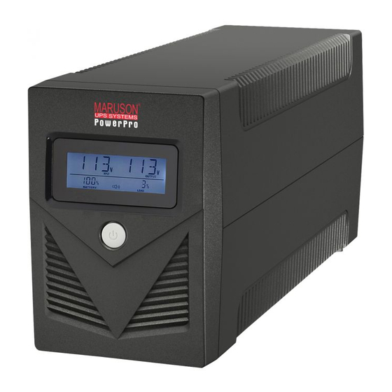 MARUSON POWER PRO 650VA USER MANUAL Pdf Download | ManualsLib