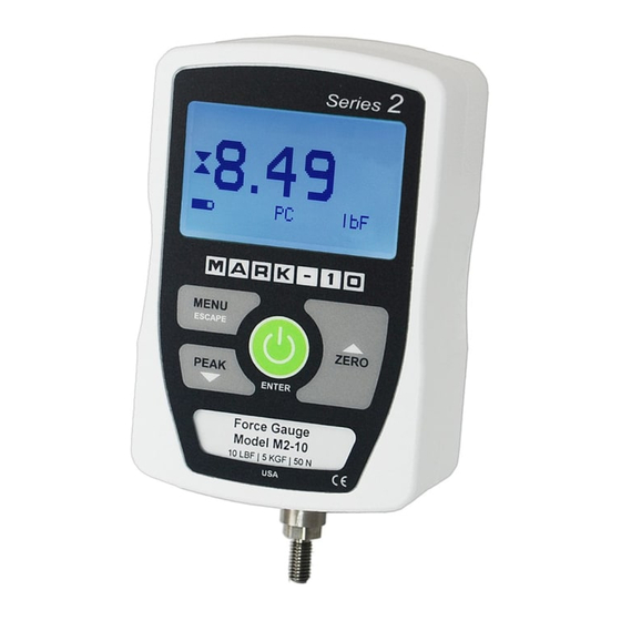 MARK-10 2 SERIES QUICK START MANUAL Pdf Download | ManualsLib