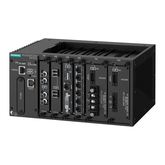 SIEMENS RUGGEDCOM RX1501 INSTALLATION MANUAL Pdf Download | ManualsLib