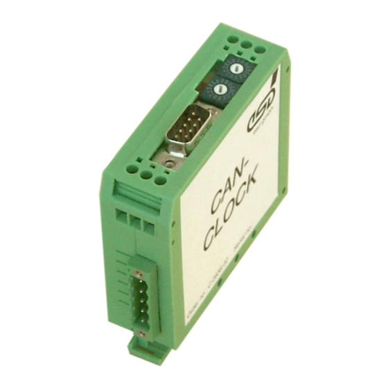 ESD CAN-CBM-CLOCK HARDWARE MANUAL Pdf Download | ManualsLib