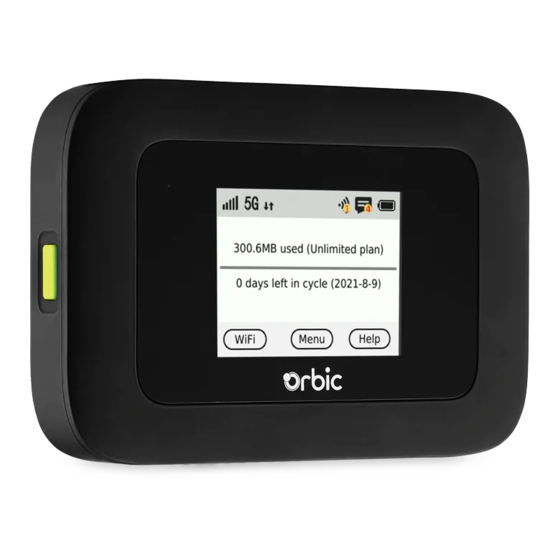 ORBIC SPEED 5G USER MANUAL Pdf Download | ManualsLib