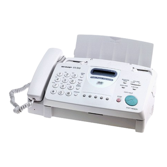 SHARP UX-300 SERVICE MANUAL Pdf Download | ManualsLib