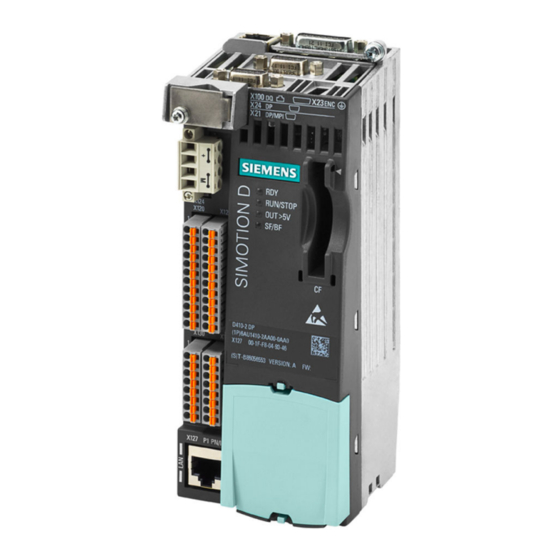 SIEMENS SIMOTION EQUIPMENT MANUAL Pdf Download | ManualsLib