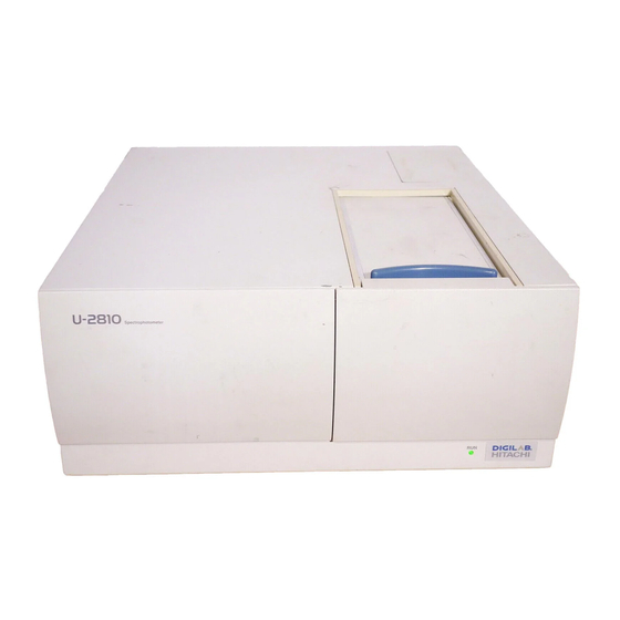 HITACHI U-2810 INSTRUCTION MANUAL Pdf Download | ManualsLib