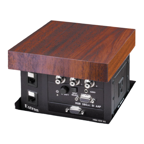 EXTRON ELECTRONICS HSA 822MS INSTALLATION AND MAINTENANCE MANUAL Pdf ...