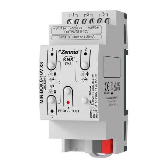 ZENNIO MINIBOX 0-10V X3 USER MANUAL Pdf Download | ManualsLib