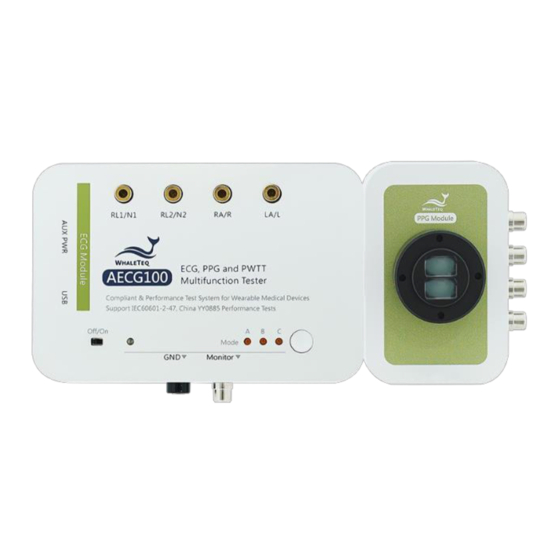 WHALETEQ AECG100 USER MANUAL Pdf Download | ManualsLib