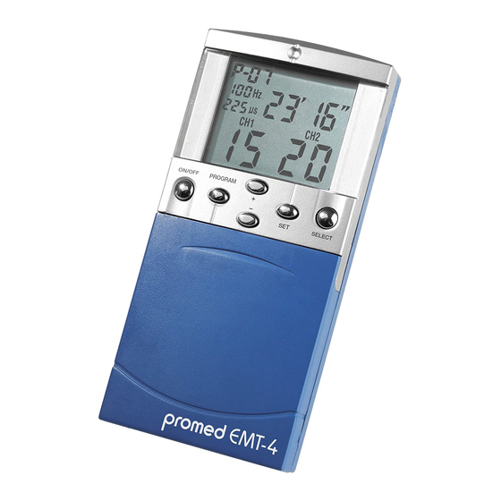 PROMED EMT-4 OPERATING INSTRUCTIONS MANUAL Pdf Download | ManualsLib