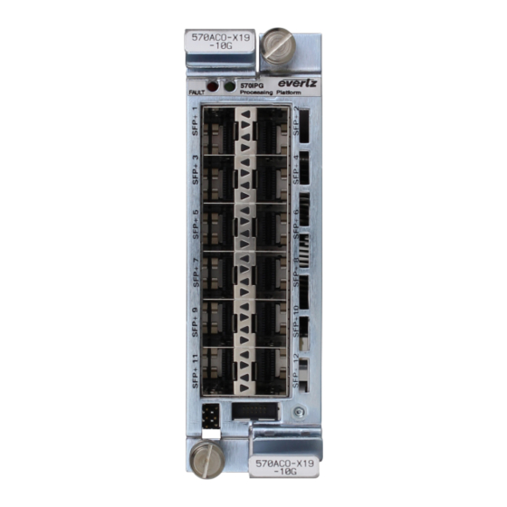 EVERTZ 570ACO-X19-10G SERIES QUICK REFERENCE MANUAL Pdf Download ...