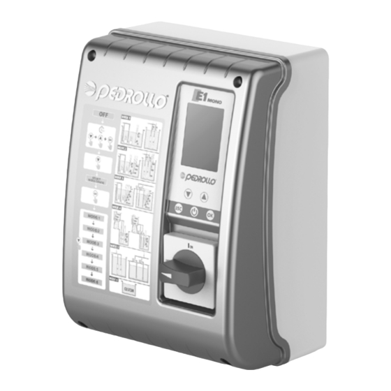 PEDROLLO E1 MONO ORIGINAL INSTRUCTIONS FOR USE Pdf Download | ManualsLib