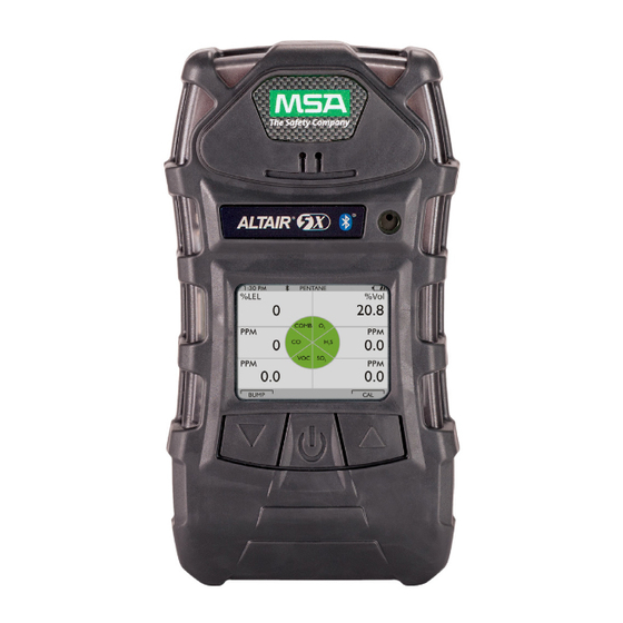 MSA ALTAIR 5X PID OPERATING MANUAL Pdf Download | ManualsLib