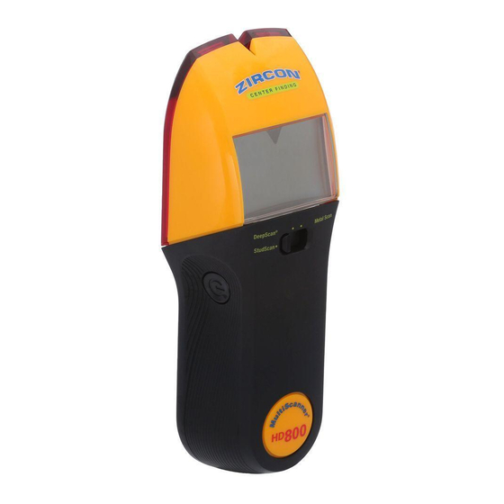 ZIRCON MULTISCANNER ONESTEP HD800 QUICK MANUAL Pdf Download | ManualsLib