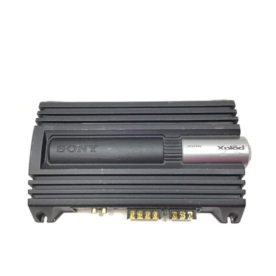 SONY XM-ZR602 SERVICE MANUAL Pdf Download | ManualsLib