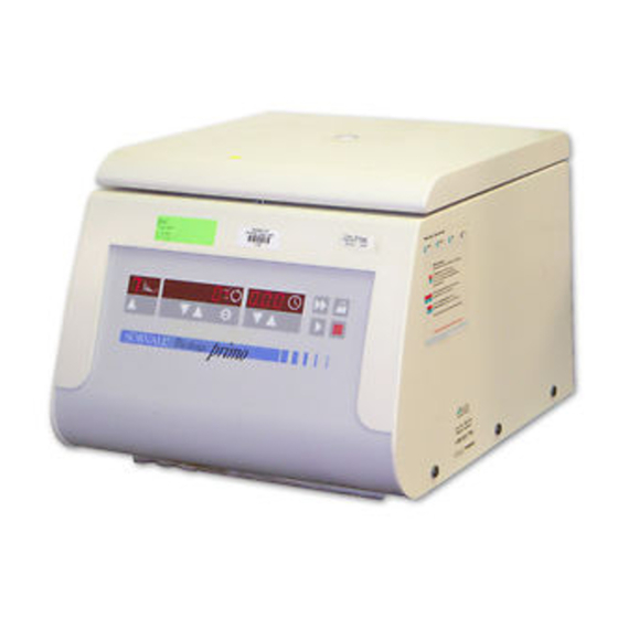 KENDRO SORVALL BIOFUGE PRIMO OPERATING INSTRUCTIONS MANUAL Pdf Download ...