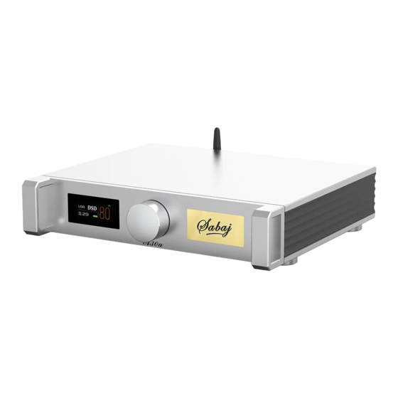 SABAJ A30A USER MANUAL Pdf Download | ManualsLib