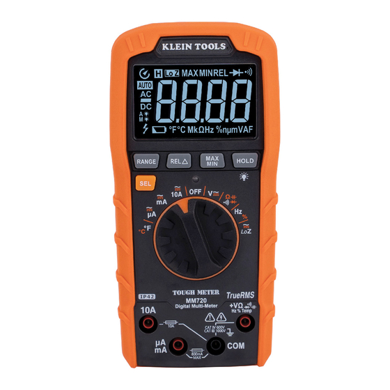 KLEIN TOOLS MM720 INSTRUCTION MANUAL Pdf Download | ManualsLib
