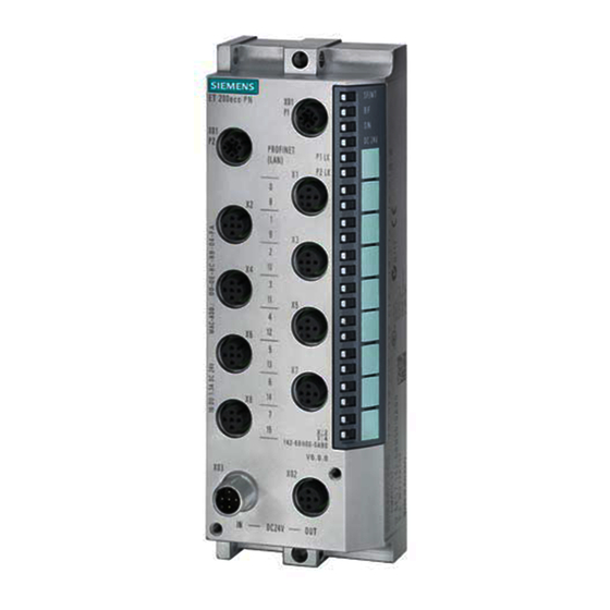 SIEMENS SIMATIC DISTRIBUTED I/O ET 200ECO PN OPERATING INSTRUCTIONS ...